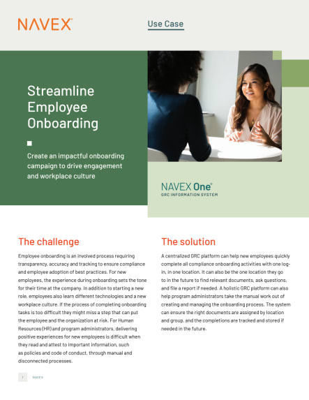 Streamline Employee Onboarding | NAVEX Streamline Employee Onboarding | NAVEX
